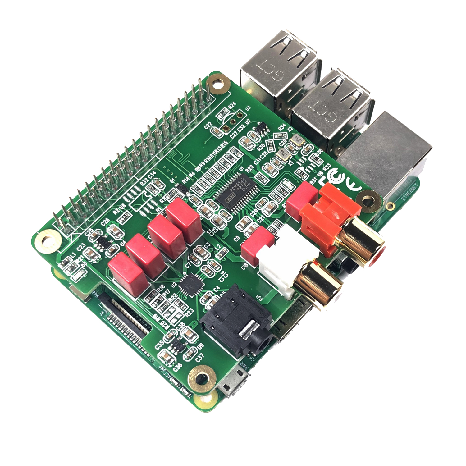Raspberry_Pi_HiFi_DAC_HAT_PCM5122_HiFi_DAC_Audio_Card_Expansion_Board ...